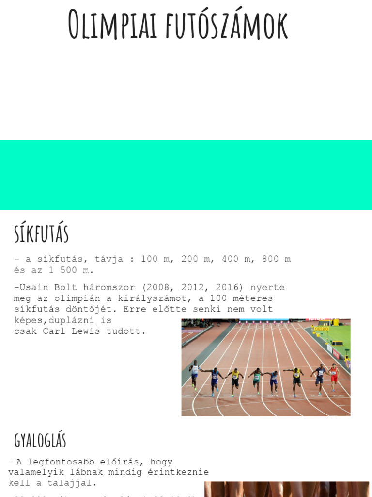 Olimpiai Futószámok | PDF