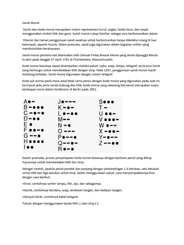 Sandi Morse Pramuka | PDF