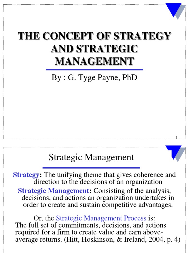The Concept of Strategy (1) Fall 2009 | PDF | Business | Finance ...