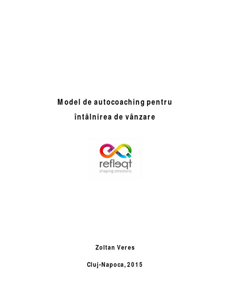 Ebook - Model de Autocoaching in Vanzari | PDF
