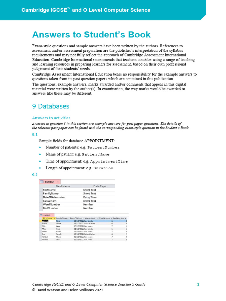 Answers To Chapter 9 Activities and Questions | PDF | Numbers | Boolean ...