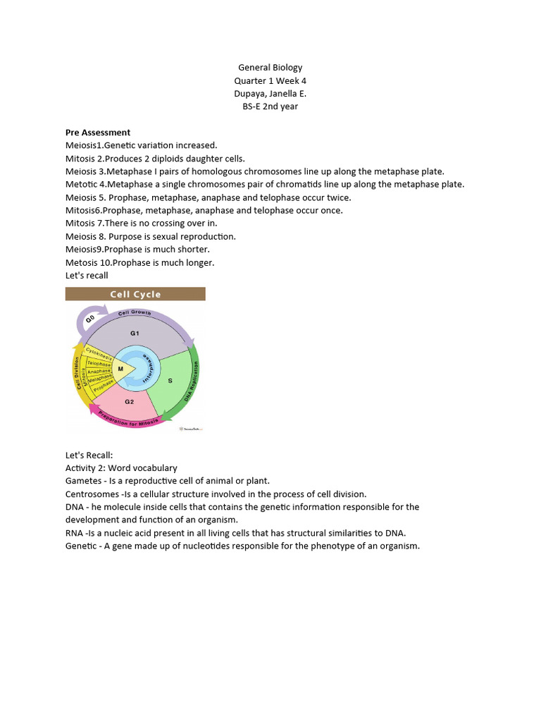 Mitosis vs. Meiosis: Key Differences Explained | PDF