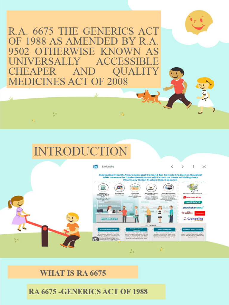 III. Ra 6675 Generics Law As Amended by Ra9502 | PDF | Generic Drug ...