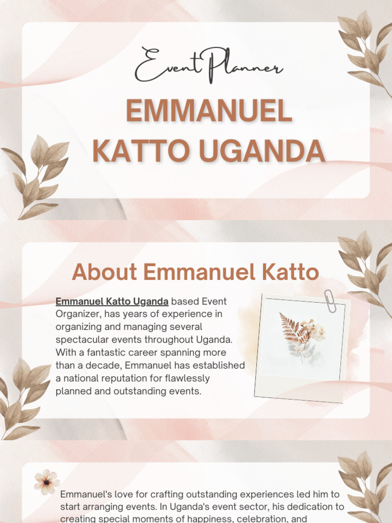 Event Planner of Uganda Emmanuel Katto | PDF
