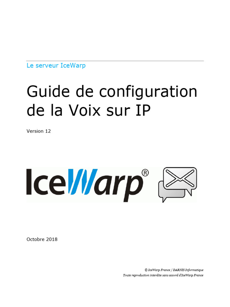 IceWarp - V12 - Guide Configuration VoIP | PDF | séance d'initiation au ...