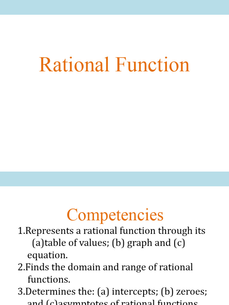 Rational Function Pdf Asymptote Function Mathematics