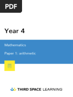 Year 4 Arithmetic Test 1 PDF | PDF | Mathematics
