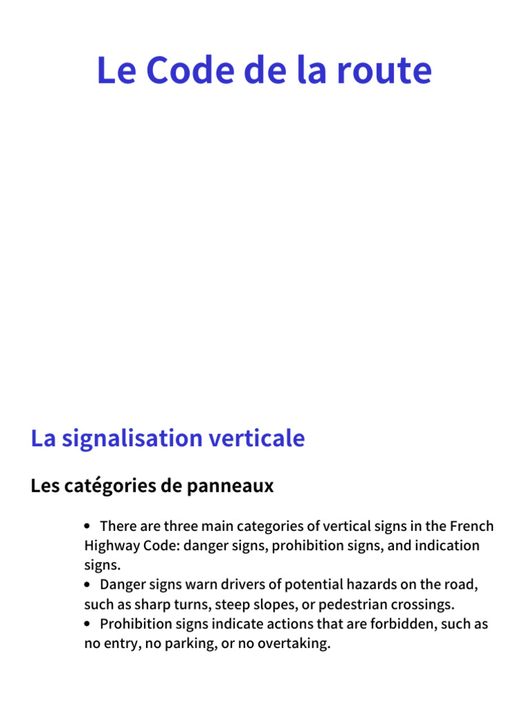 Le Code de La Route | PDF | Traffic | Intersection (Road)