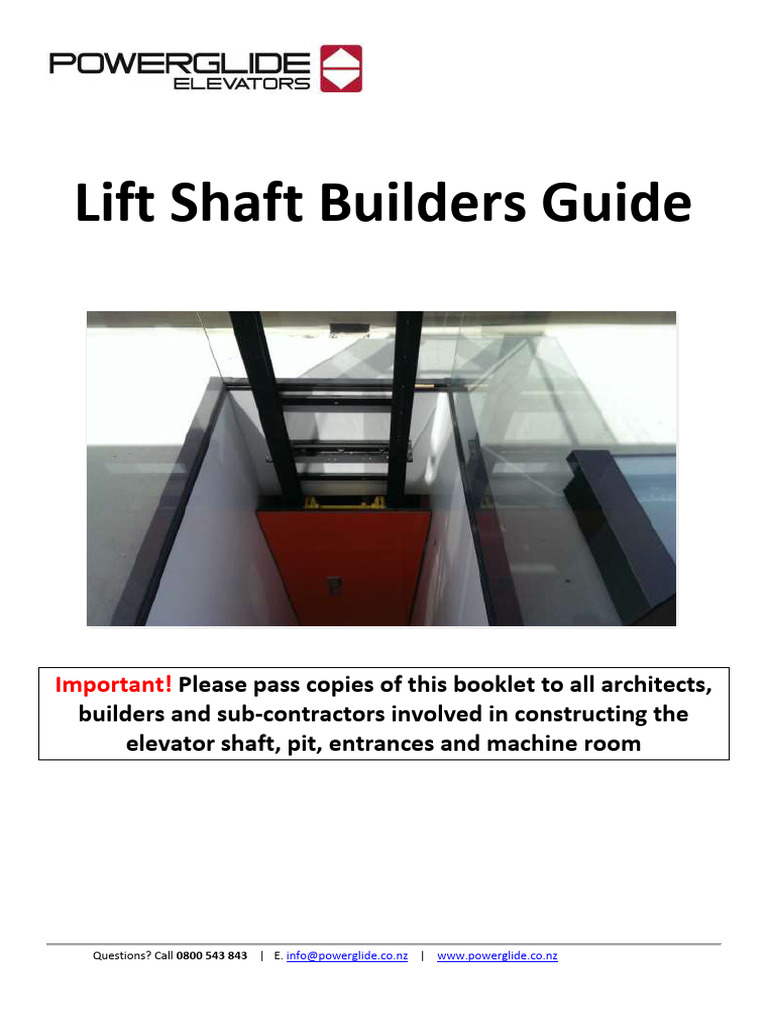 Lift Shaft Construction Guidelines | PDF | Elevator | Door