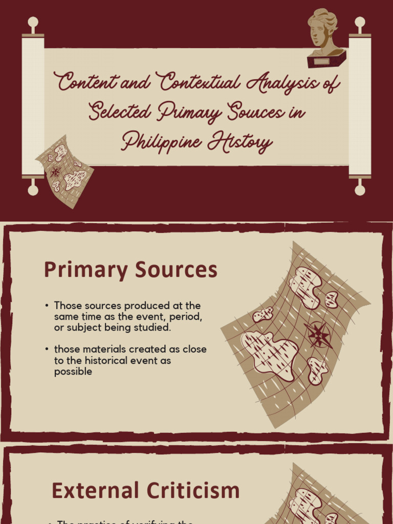Content and Contextual Analysis of Selected Primary Sources in ...
