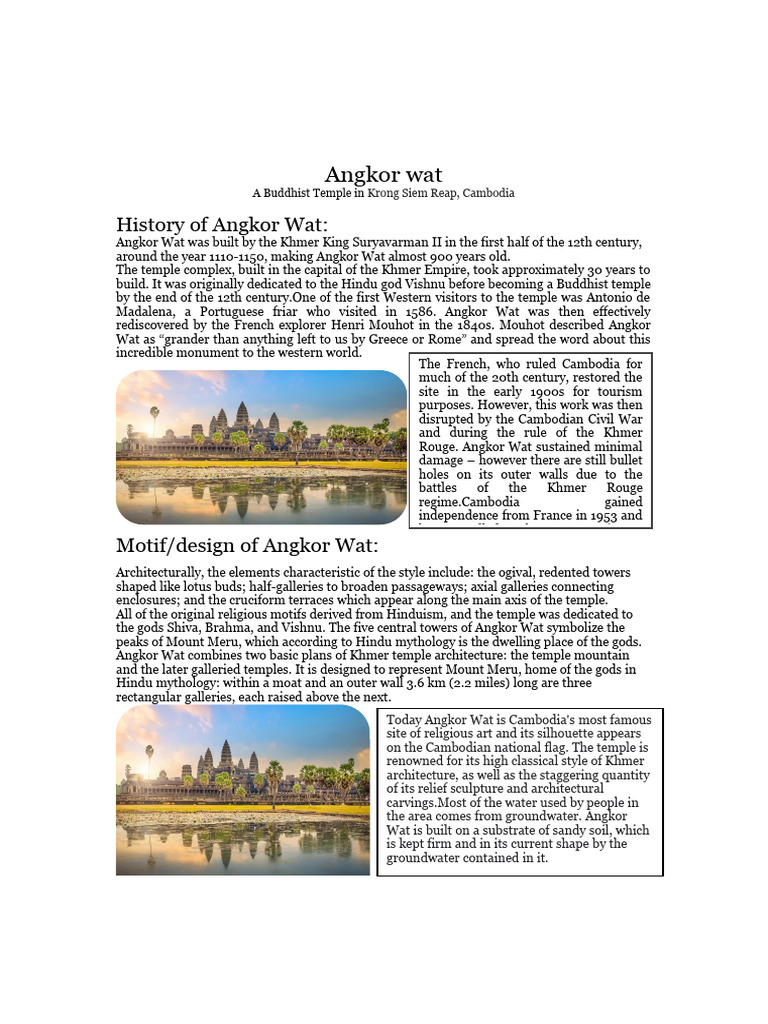 Angkor Wat | PDF | Angkor Wat | Angkor