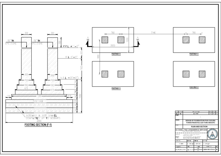 Cooling Tower Foundation 125T | PDF