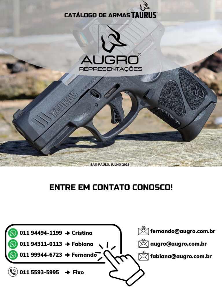 Catálogo de Preços Taurus Julho - 2023-1 | PDF | Revólver | Calibre