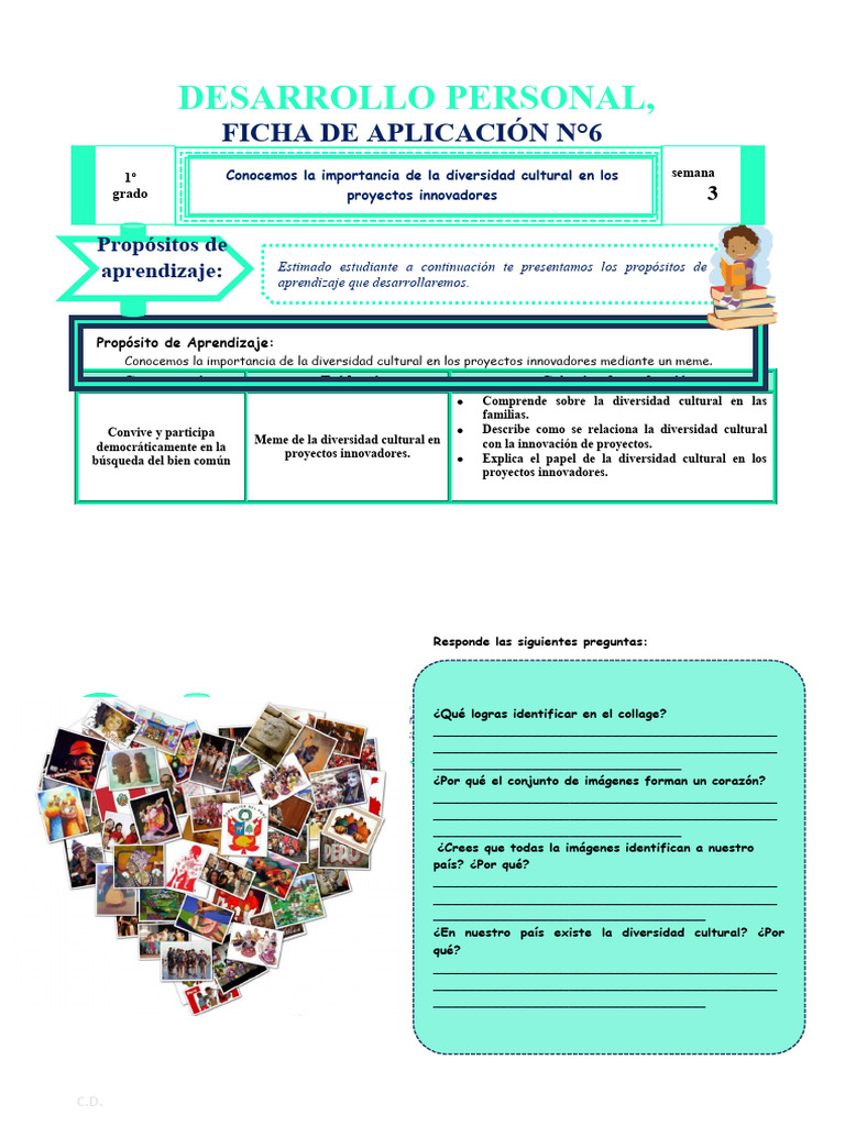 1° Ficha de Aplicación-Sesión6-Sem.3-Exp.5-Dpcc | PDF | Aprendizaje | Evaluación