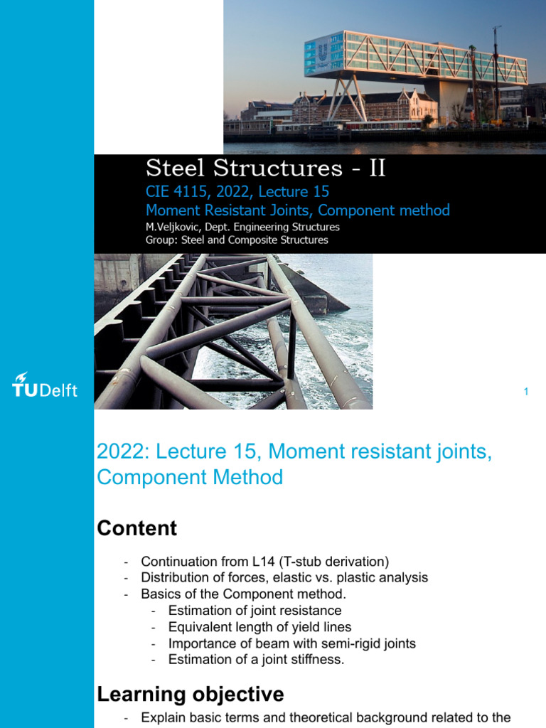 CIE 4115-2022 - Lecture 15 Component Method - Theory-Mv1 | PDF | Beam ...