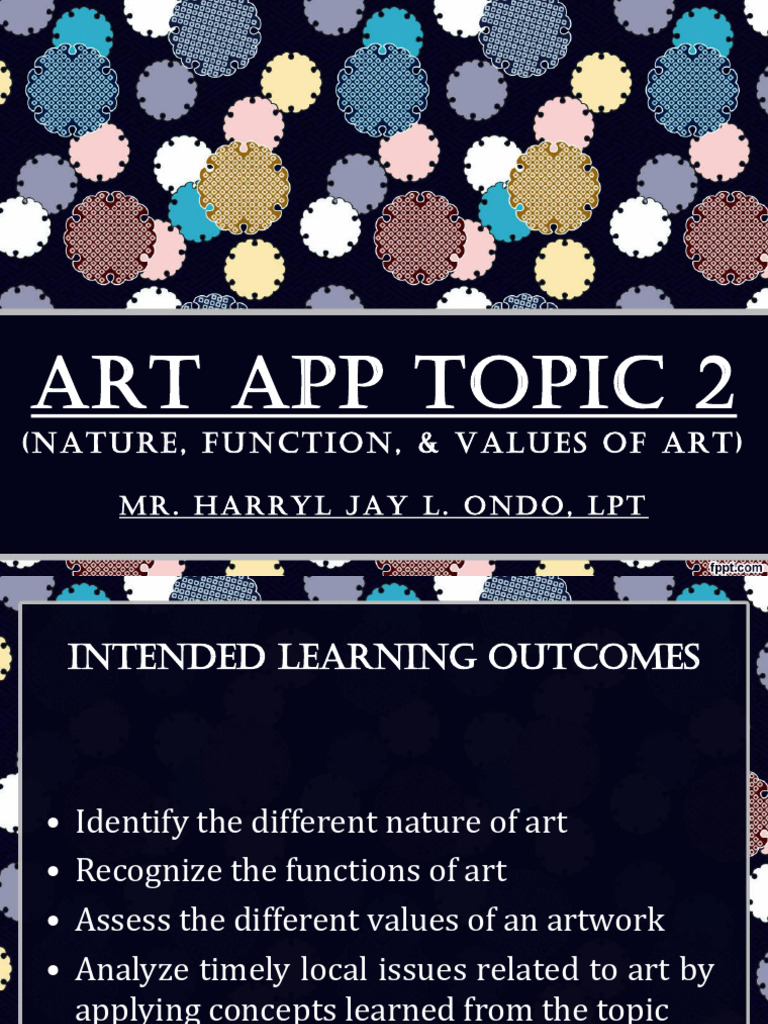 Art App Topic 2 - Nature, Functions, and Values of Art | PDF ...