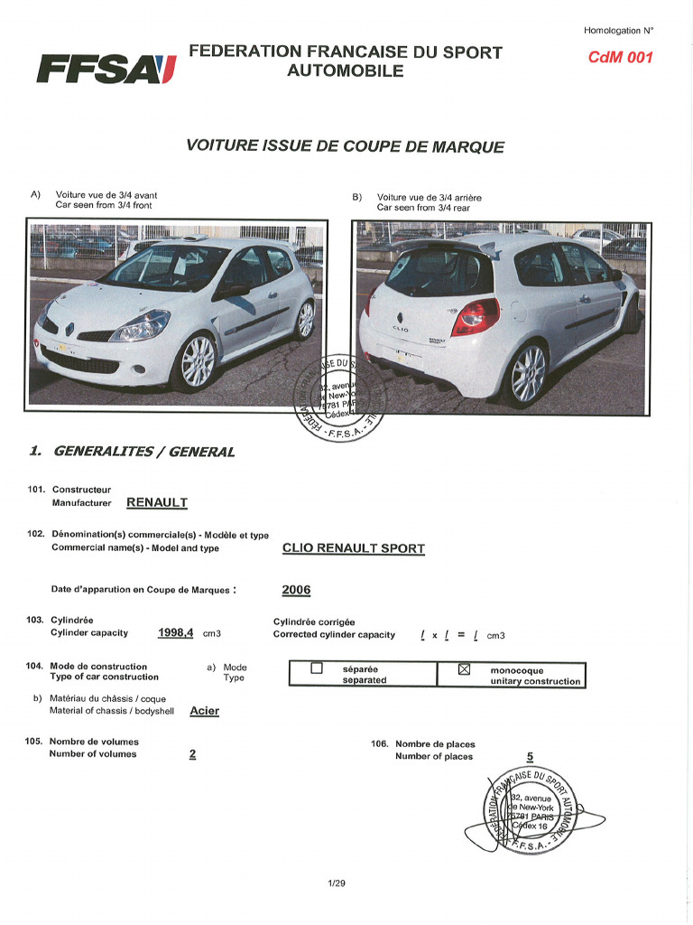 001 CDM Clio 3 Cup 2006 | PDF