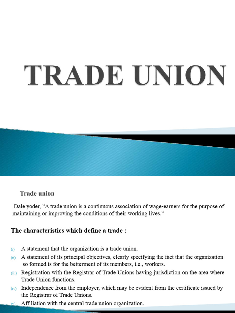 Trade Union | PDF | Trade Union | Employment