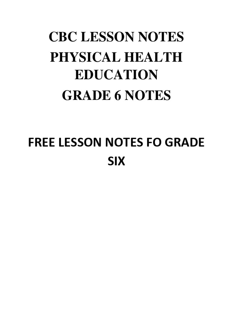Grade 6 Physical Education Notes PDF | PDF | Volleyball | Foot