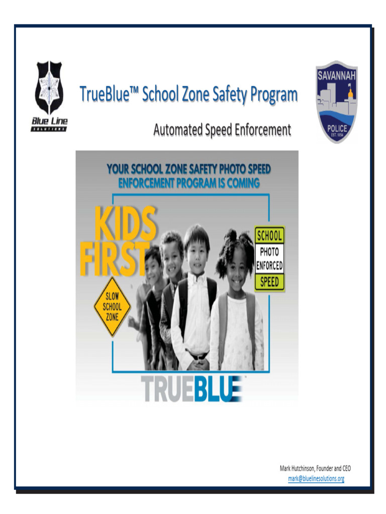 SPD TrueBlue School Safety Zone Data Report | PDF | Transport | Land Transport