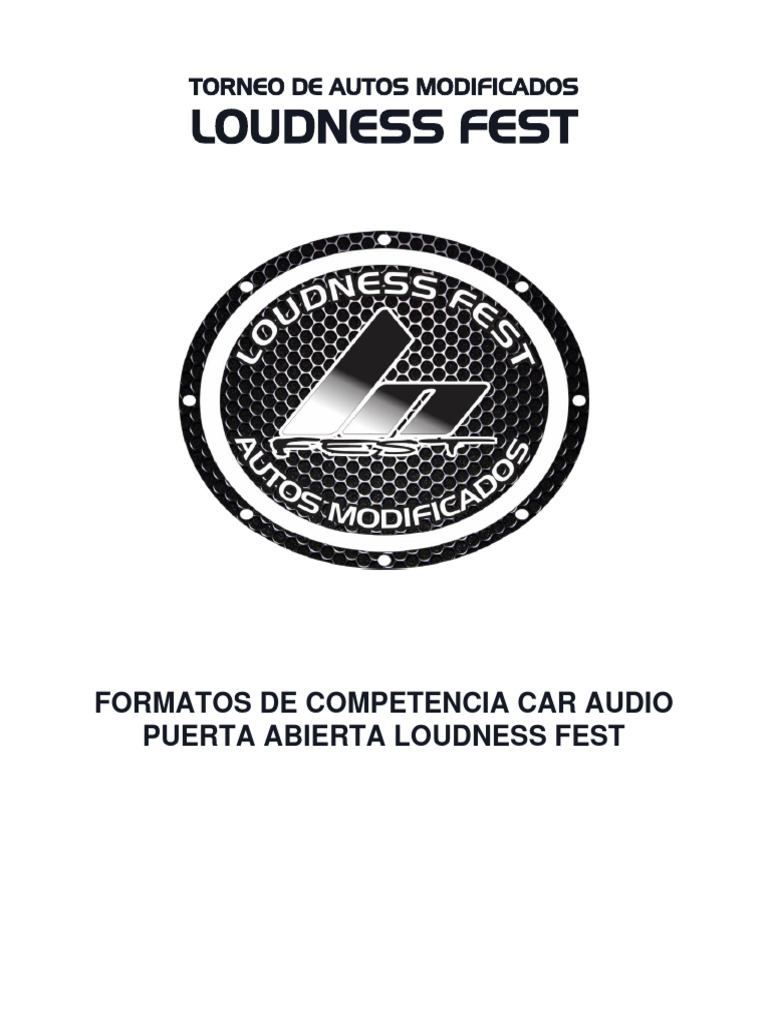 Reglamento Open Bass Loudness Fest 2025 | PDF | Altoparlante