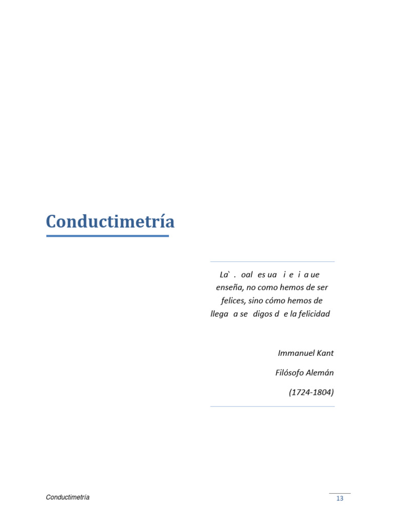 Conductimetría: Fundamentos y Aplicaciones | PDF | Electrólito ...