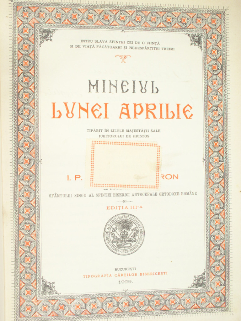 Minei 04 Apr Buc 1929 | PDF
