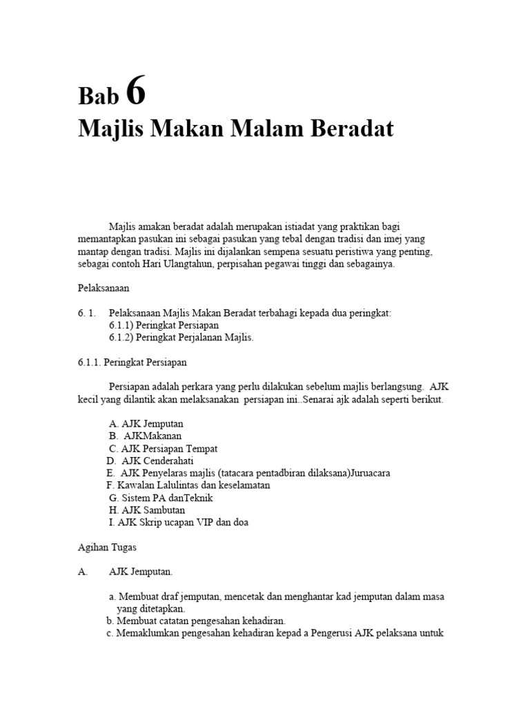 Bab6 - Majlis Makan Beradat-Terbaru | PDF