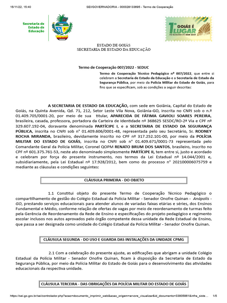 Anápolis - Onofre Quinan - 007.2022 | PDF | Estado | Pedagogia