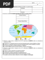 Geografia Questões Provão 8º Ano 3º Bim | PDF
