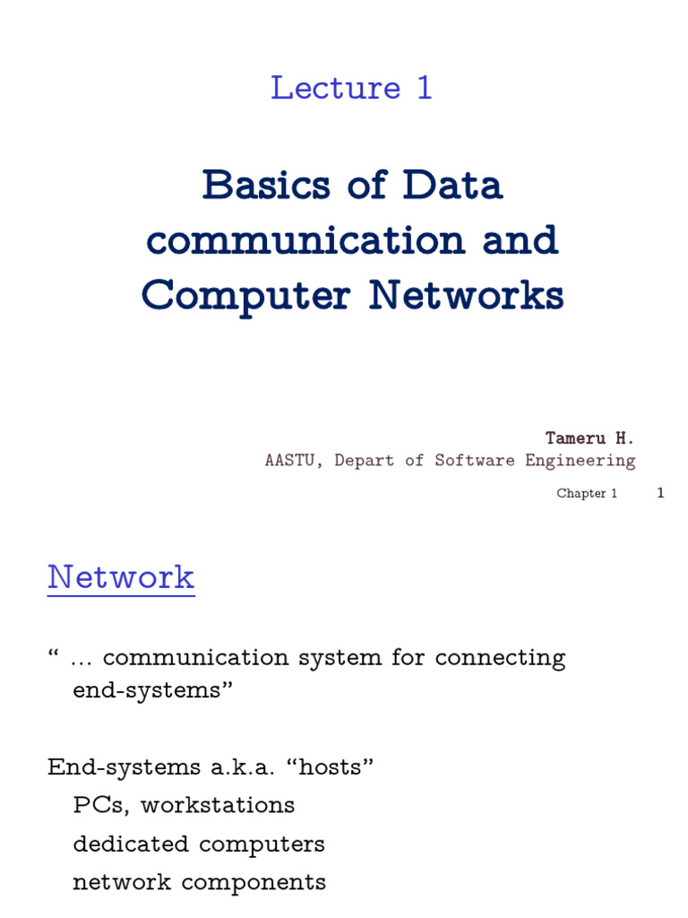 Ch1 Lecture 1 Pdf Server Computing Computer Network