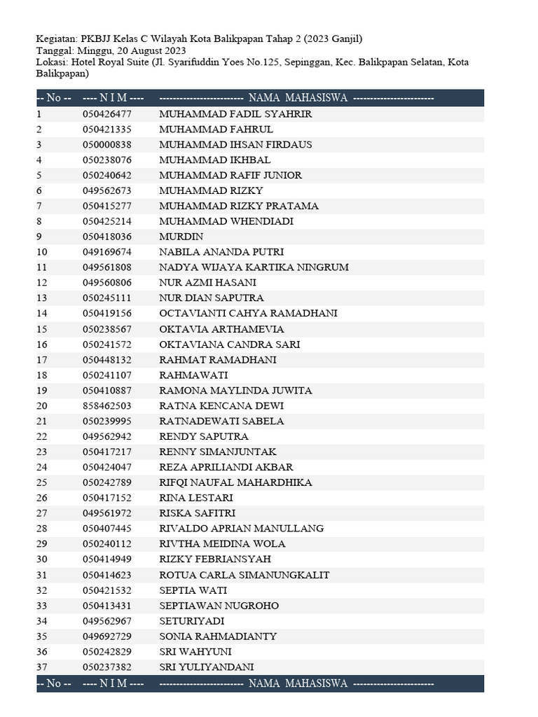 Info UT Info Kegiatan | PDF