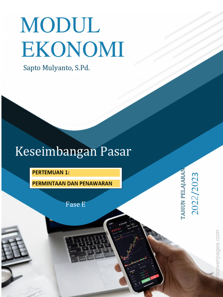 Modul Ajar Ekonomi: Keseimbangan Pasar | PDF | Karier & Perkembangan | Komputer