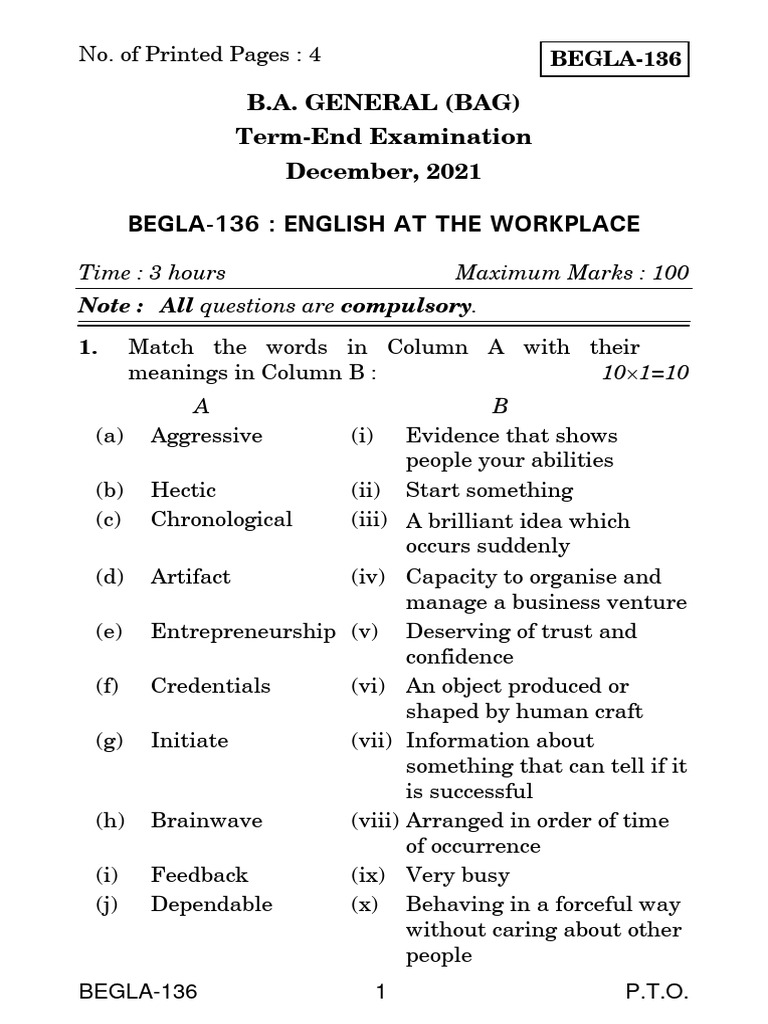 BEGLA-136 Ignouassignmentguru - Com DEC21 | PDF