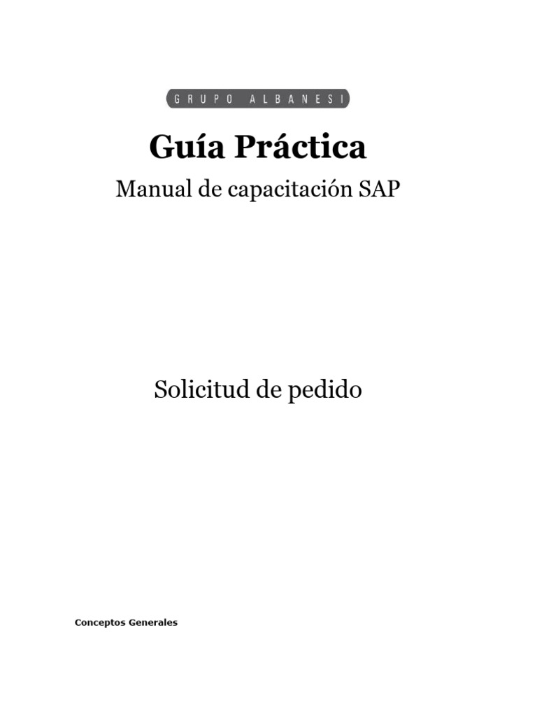 Guía SAP: Solicitud de Pedido y Compras | PDF | Contabilidad