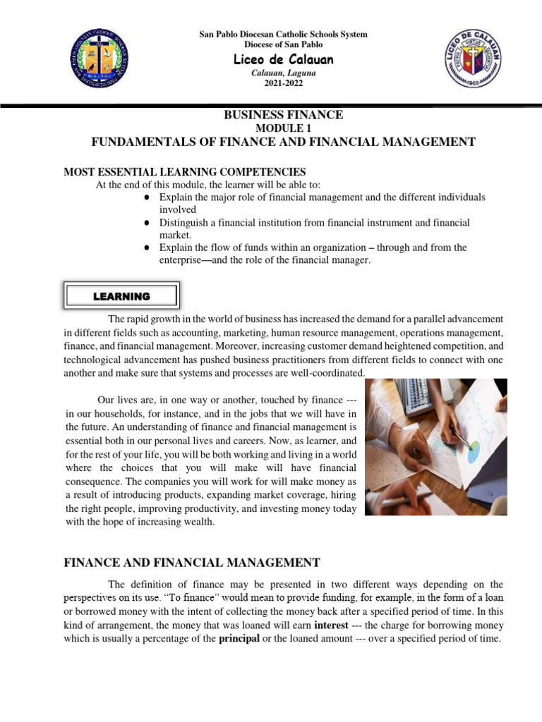 Business Finance - Module | PDF | Financial Markets | Working Capital