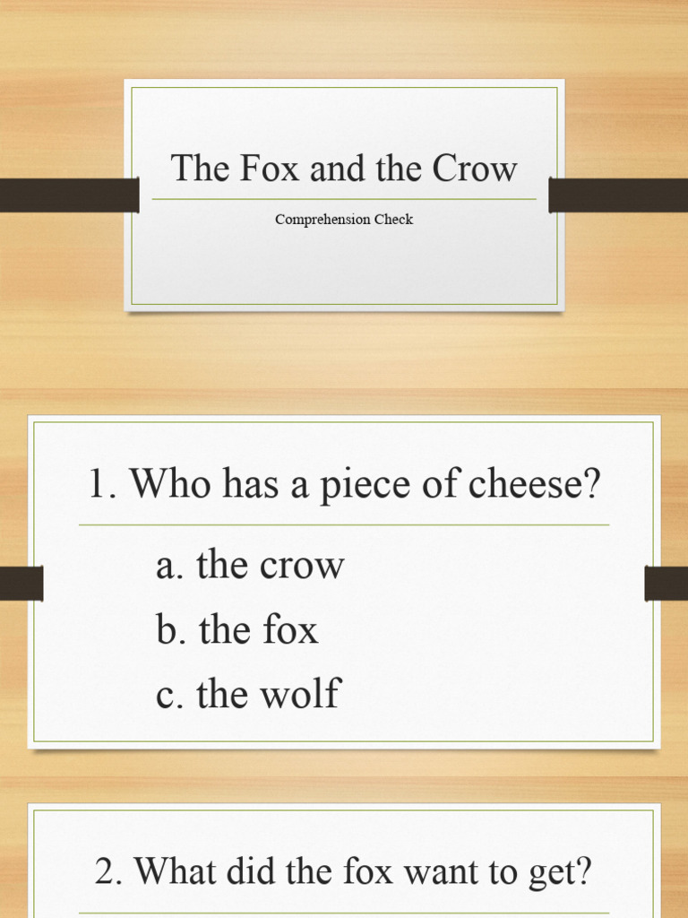 The Fox and The Crow | PDF