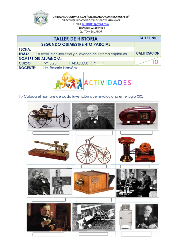 Taller Eess 9no. II | PDF | Revolución industrial