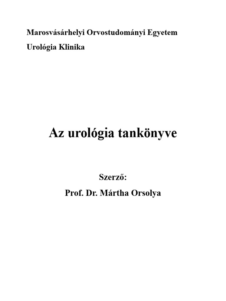 Az urológia tankönyve 4 fejezet 01 | PDF