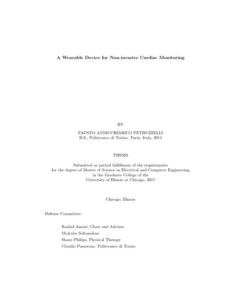 Non-invasive Cardiac Monitoring Device | PDF | Atrium (Heart) | Amplifier
