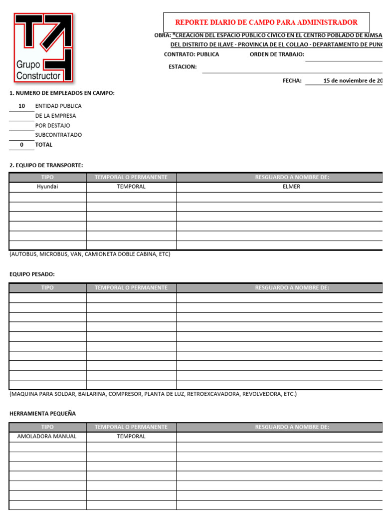 Reporte - Administrador de BIMSUR | PDF