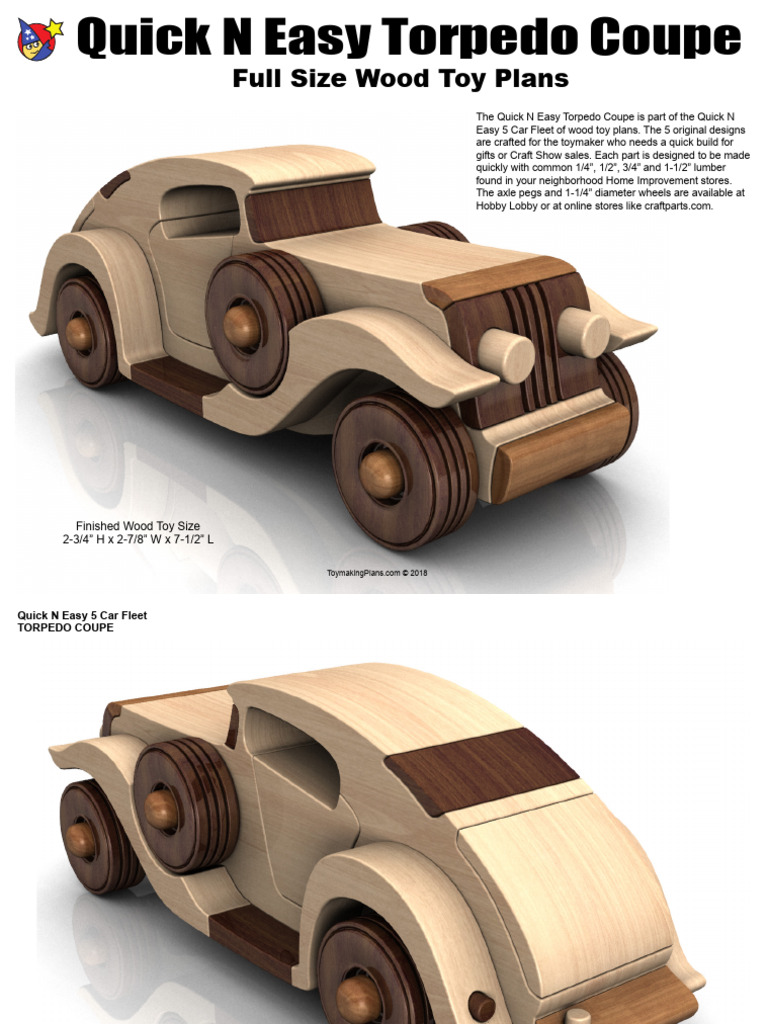 Quickneasy 5 Car Fleet Torpedo Coupe | PDF | Wood | Hardwood