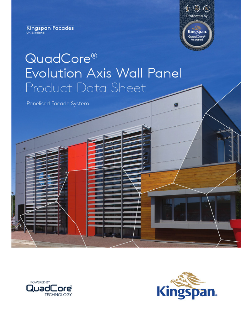 Kingspan Quadcore Evolution Axis Wall Panel Data Sheet en GB Ie | PDF | Sheet Metal | Wall