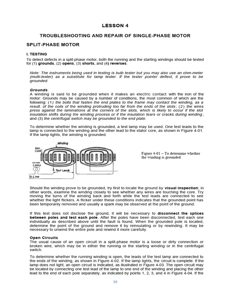 4 Troubleshooting and Repair of Single Phase Motor Final | Download ...