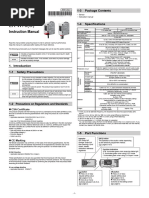 Keyence PR-M51CP Data Sheet | PDF | Power Supply | Electrical ...