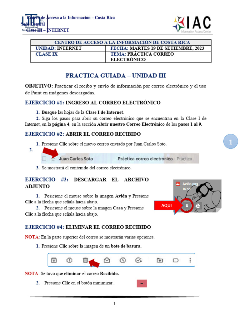 Clase III - Práctica Guiada de Correo Electronico | PDF | Ventana ...