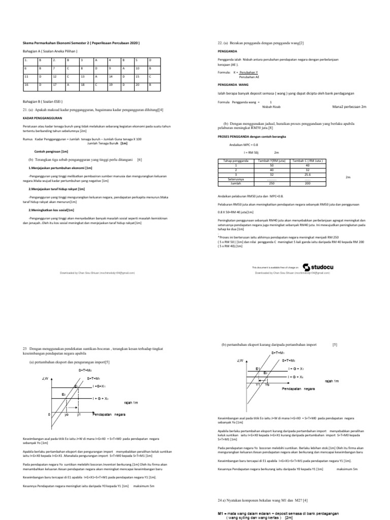 Economy Form 6 With Answer | PDF