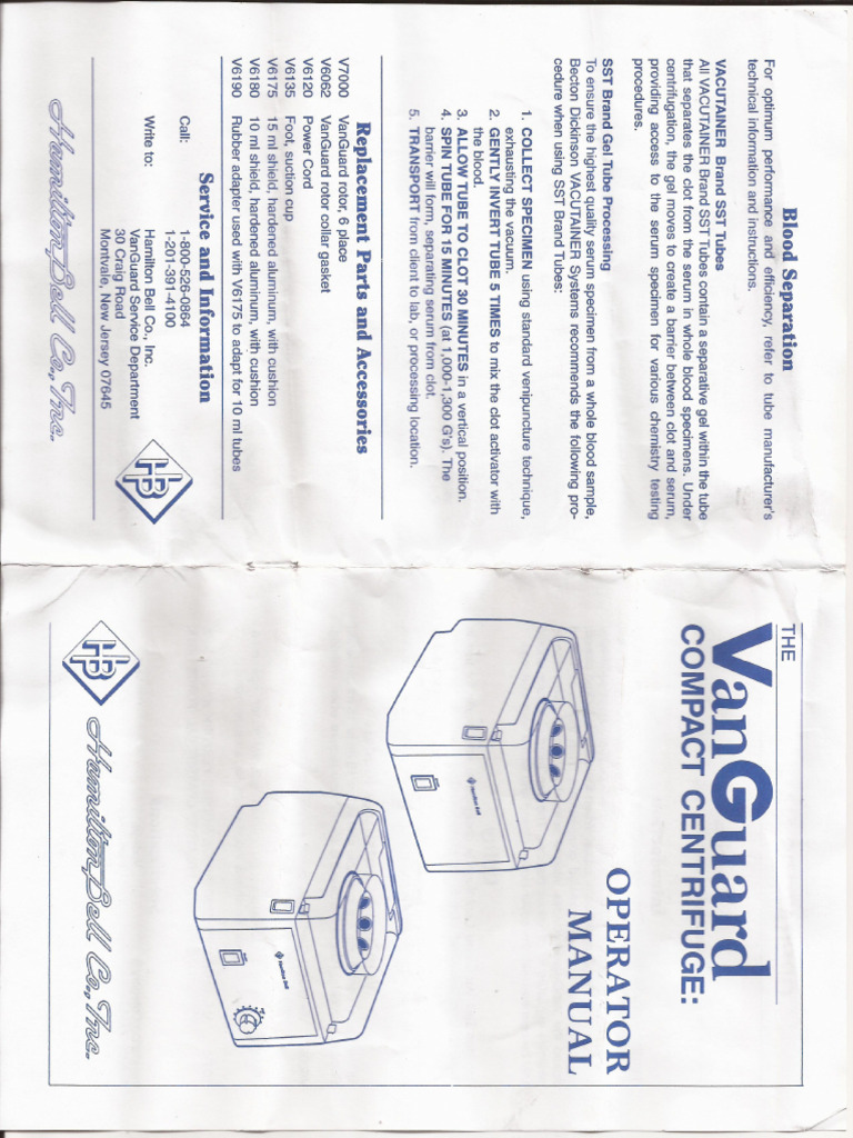 Vanguard V6500 Op Manual | PDF