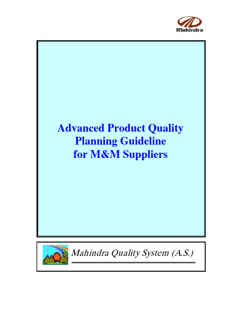 APQP Guideline For Suppliers | PDF | Reliability Engineering | Procurement APQP Guideline For Suppliers | PDF | Reliability Engineering | Procurement