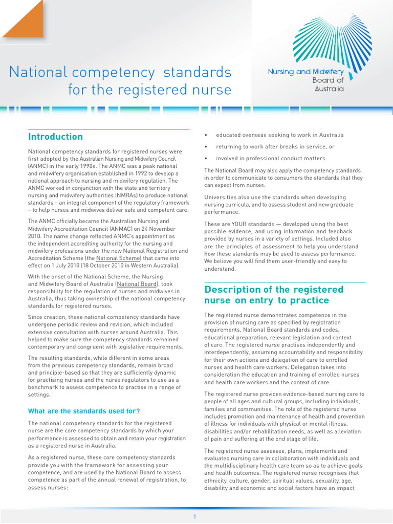 National Competency Standards for Nurses | PDF | Nursing | Health Care